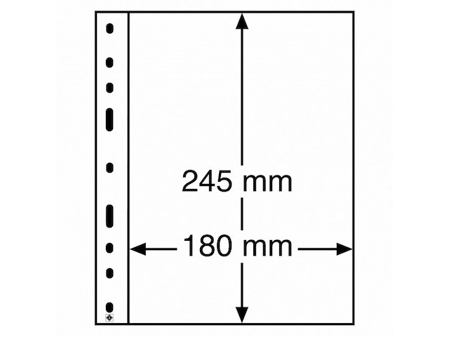 Stranice dva polja 180x245mm crna pozadina OPTIMA