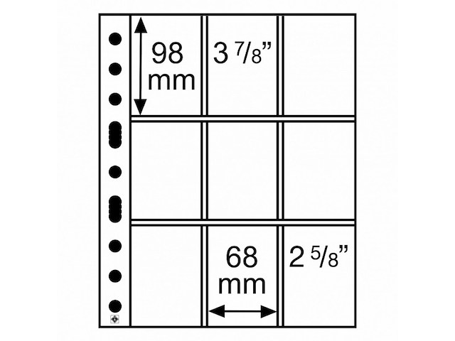 Stranice devet polja 68x98mm providne GRANDE