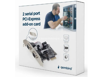 GEMBIRD SPC-22 Gembird 2 serial port PCI-Express RS232 add-on card, with extra low-profile bracket A