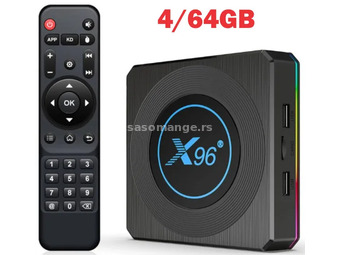GEMBIRD GMB-X96 X4 4/64GB smart TV box S905X4 quad, Mali-G31MP 8K, 10/100M KODI Android 11.0