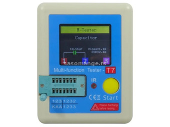 Tester elektronskih komponenti LCR-T7 za diode, duple diode, otpornike, kondenzatore, induktore..