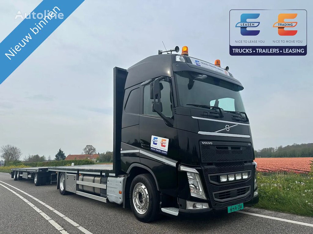 Volvo FH 460 - 1st owner - NL truck straw - machine transport - combi kamion platforma