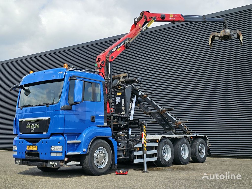 MAN TGS 35.400 8x4-4 / PALFINGER Z CRANE + CONTAINER SYSTEM kamion sa kukom za podizanje tereta