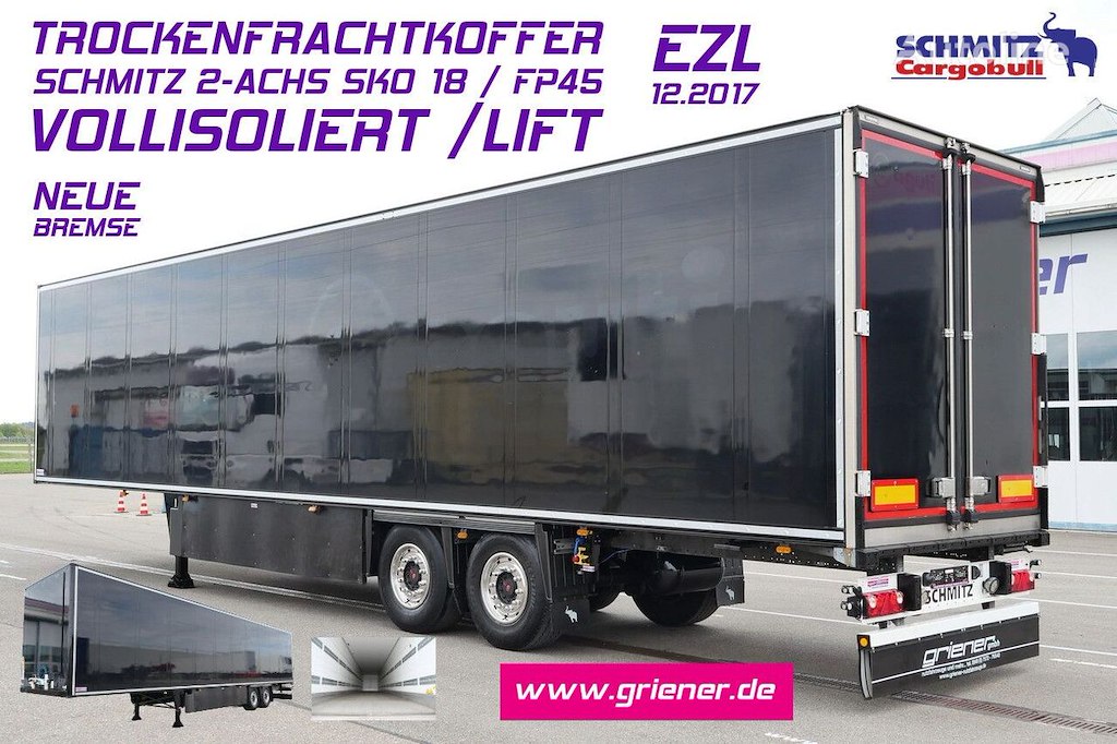 Schmitz Cargobull SKO 18/FP 45 furgon poluprikolica