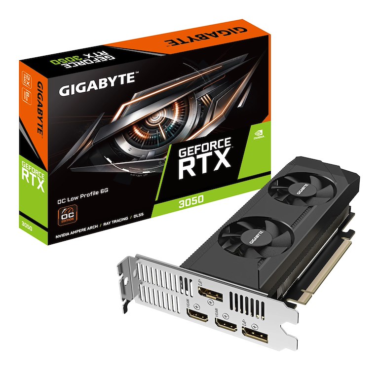 Gigabyte GeForce RTX3050 OC Low Profile (GV-N3050OC-6GL) grafička kartica 6GB GDDR6 96bit
