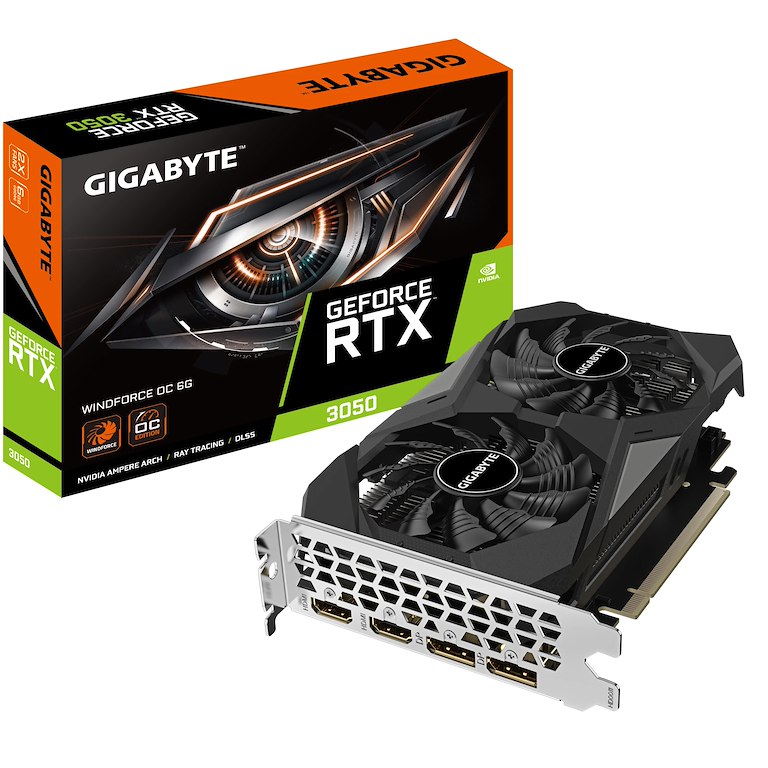 Gigabyte GeForce RTX3050 WINDFORCE OC (GV-N3050WF2OC-6GD) grafička kartica 6GB GDDR6 96bit
