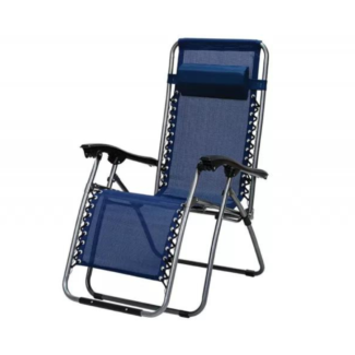 Green bay – Messina baštenska stolica podesiva sa jastukom metalna – plava – 055681