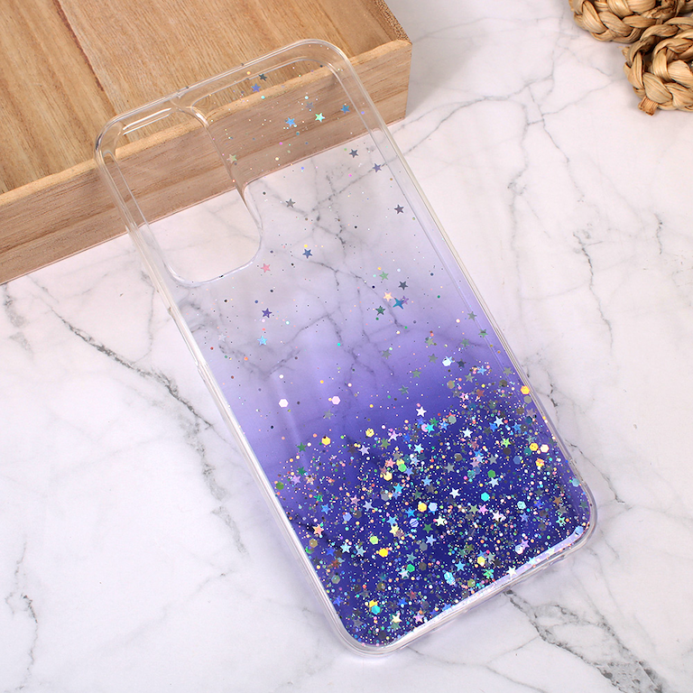 Maska Silikonska Glitter za Samsung A256F Galaxy A25 5G ljubicasta