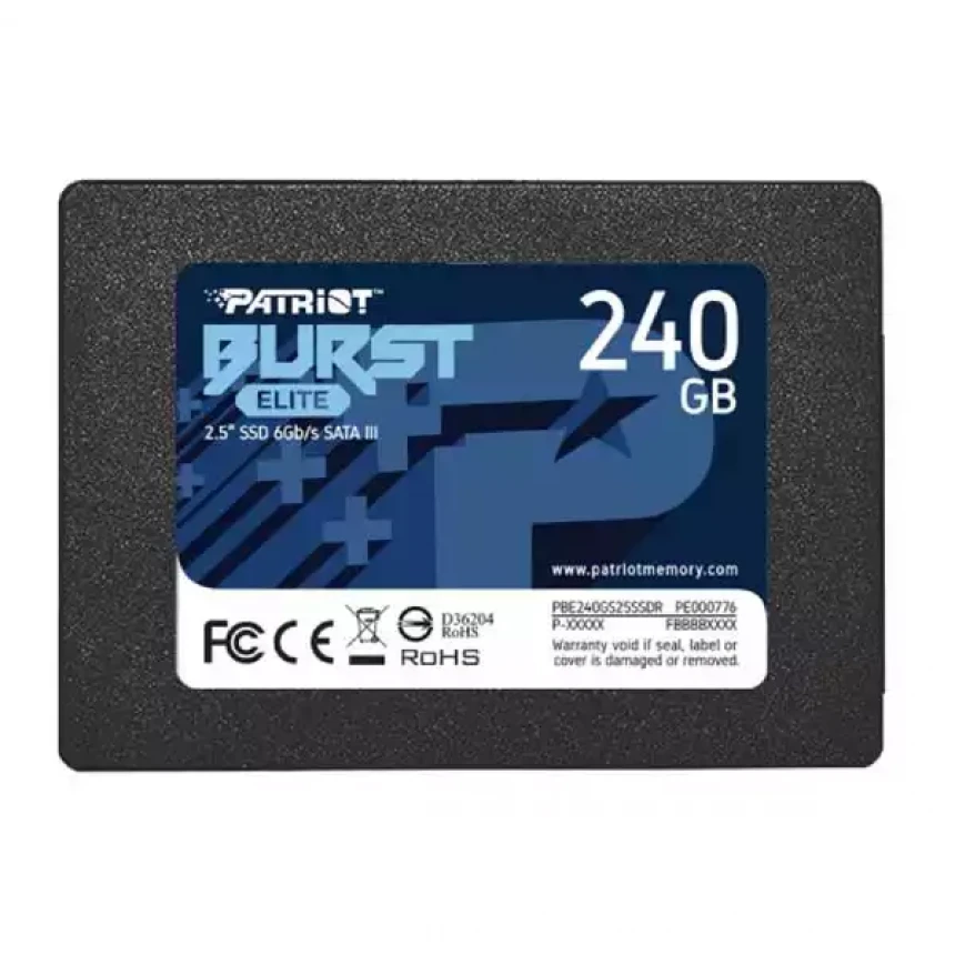 SSD Patriot Burst Elite PBE240GS25SSDR - 2.5 ” SATA3, 6 Gb/s, 240 GB, R-450MBs/W-320MBs