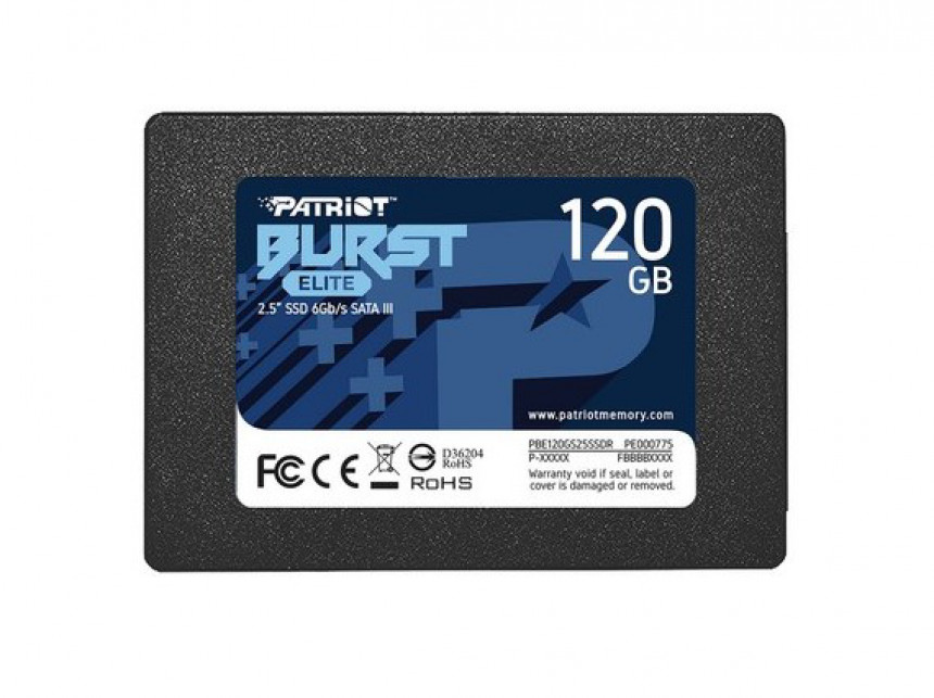 Patriot Burst Elite SSD 120GB SATA3 2,5" 450Mbs/320MBs PBE120GS25SSDR