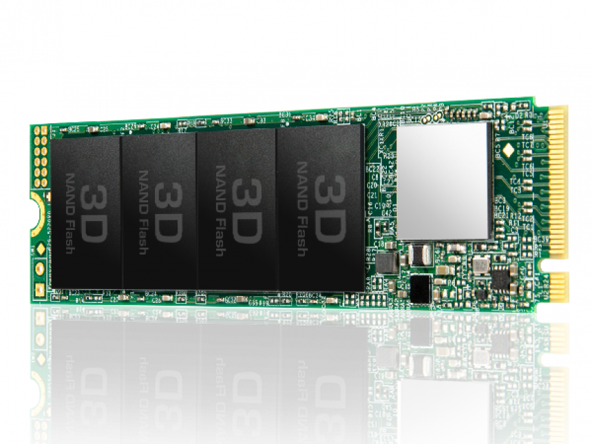 Transcend M.2 SSD 1TB NVMe, 2280, PCIe Gen3x4, M-Key, 3D TLC, DRAM-less, 3.58mm, double-sided, 400 TBW