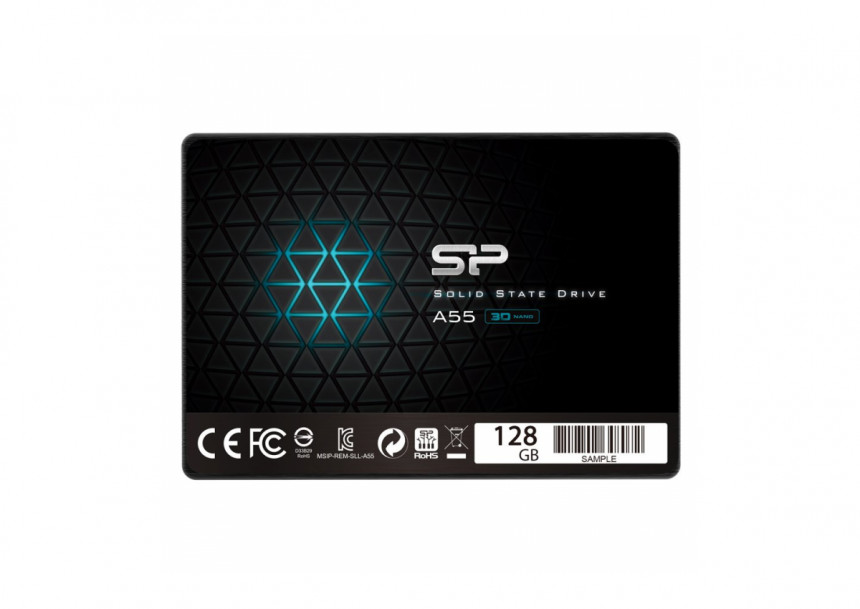 Silicon Power 2.5" 128GB SSD, SATA III, A55, TLC, Read up to 460MB/s, Write up to 360MB/s