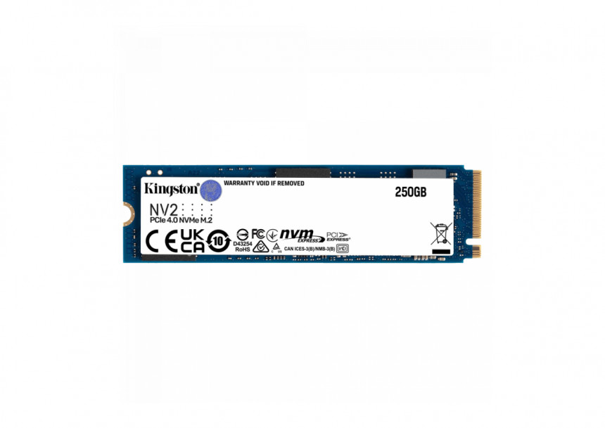 SSD Kingston 250GB M.2 NVMe PCIe 4.0 SNV2S/250G NV2 Series