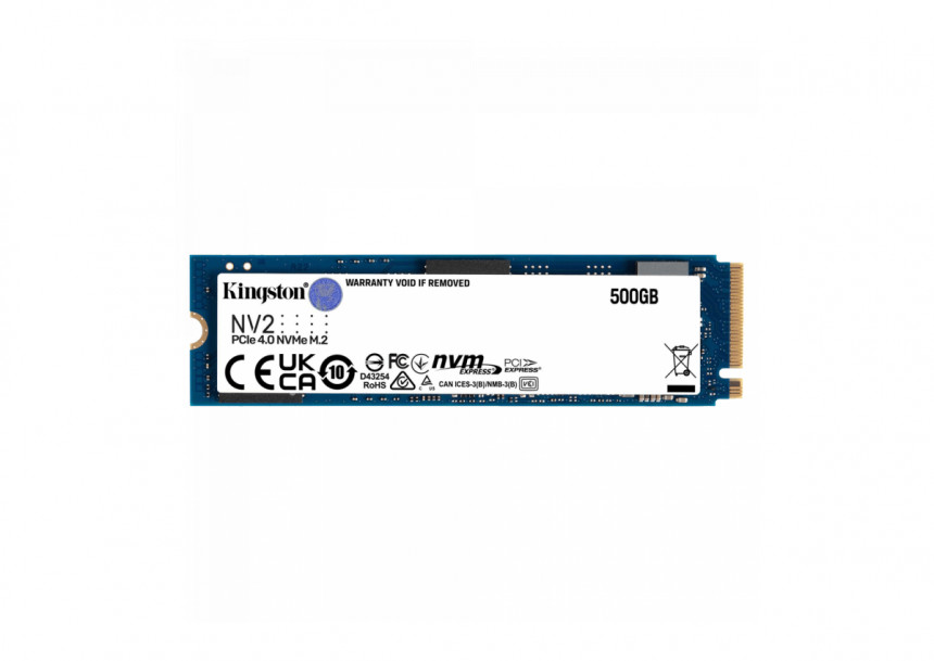 SSD Kingston 500GB M.2 NVMe PCIe 4.0 SNV2S/500G NV2 Series