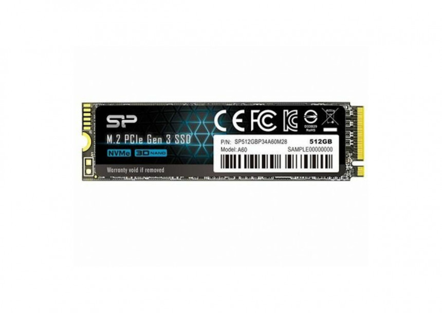 Silicon Power SSD A60 512GB M.2 2280 PCIe Gen3x4 2200 1600