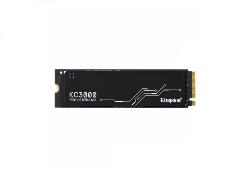 Kingston M.2 NVMe 2TB SSD, KC3000, PCIe Gen 4x4, 3D TLC NAND, 7,000MB/s Read, 7,000MB/s Write, (double sided), 2280, Includes cloning software