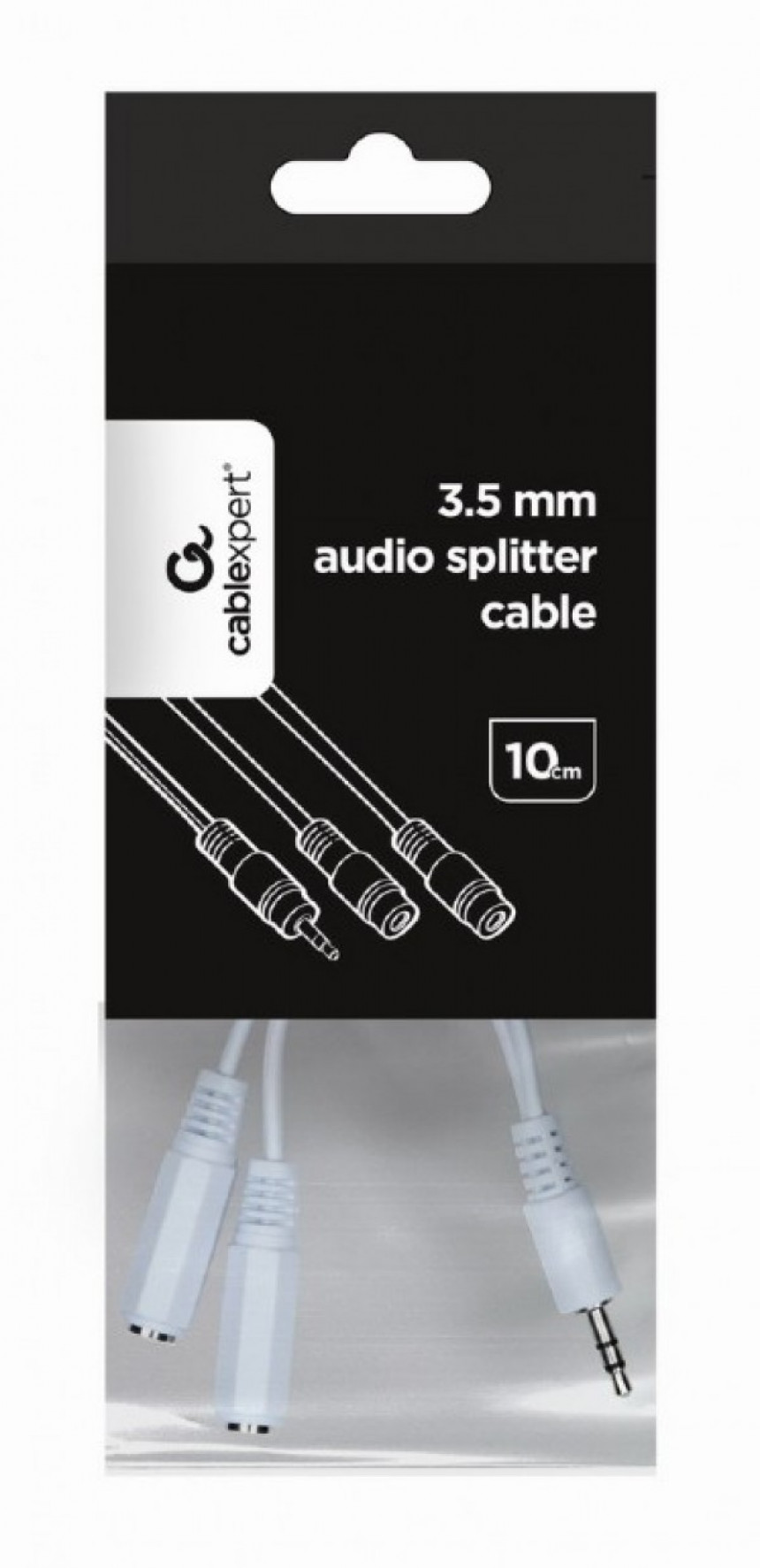 CCA-415W Gembird 3.5mm stereo plug to 2X3.5mm stereo socket 10cm audio splitter kabl 1720