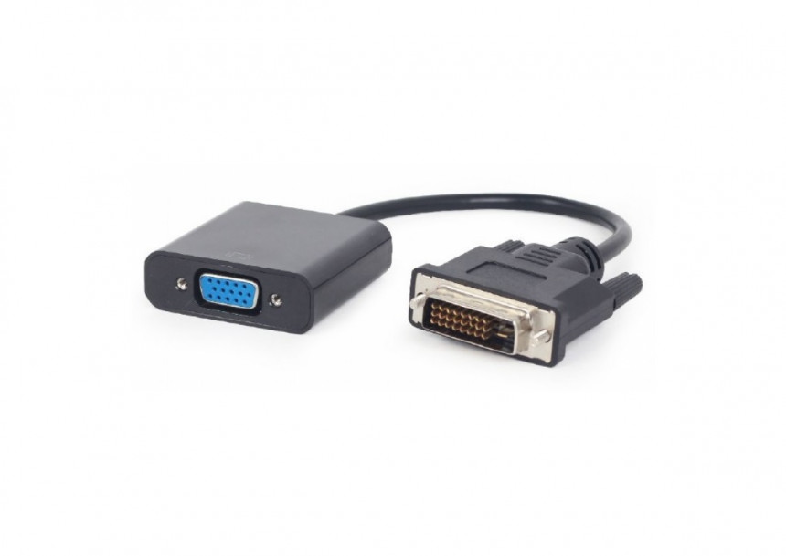 VIDEO Adapter DVI-D to VGA HD15, M/F, Cable, Black