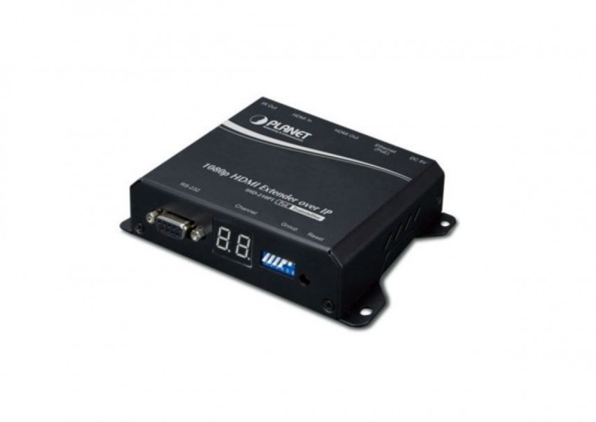 HDMI na IP extender - predajnik, Full-HD 1080p/HDCP, HDMI 1.4a, 64 kanala (DIP svič), prenosi i IR daljinsku kontrolu, EDID podrška za više prijemnika i kaskadnu vezu predajnika, PoE+ (Planet IHD-...