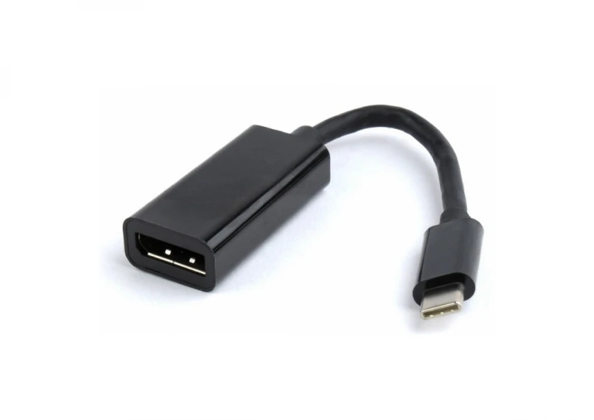 VIDEO Adapter 4K USB-C to DisplayPort, M/F, Cable, Black
