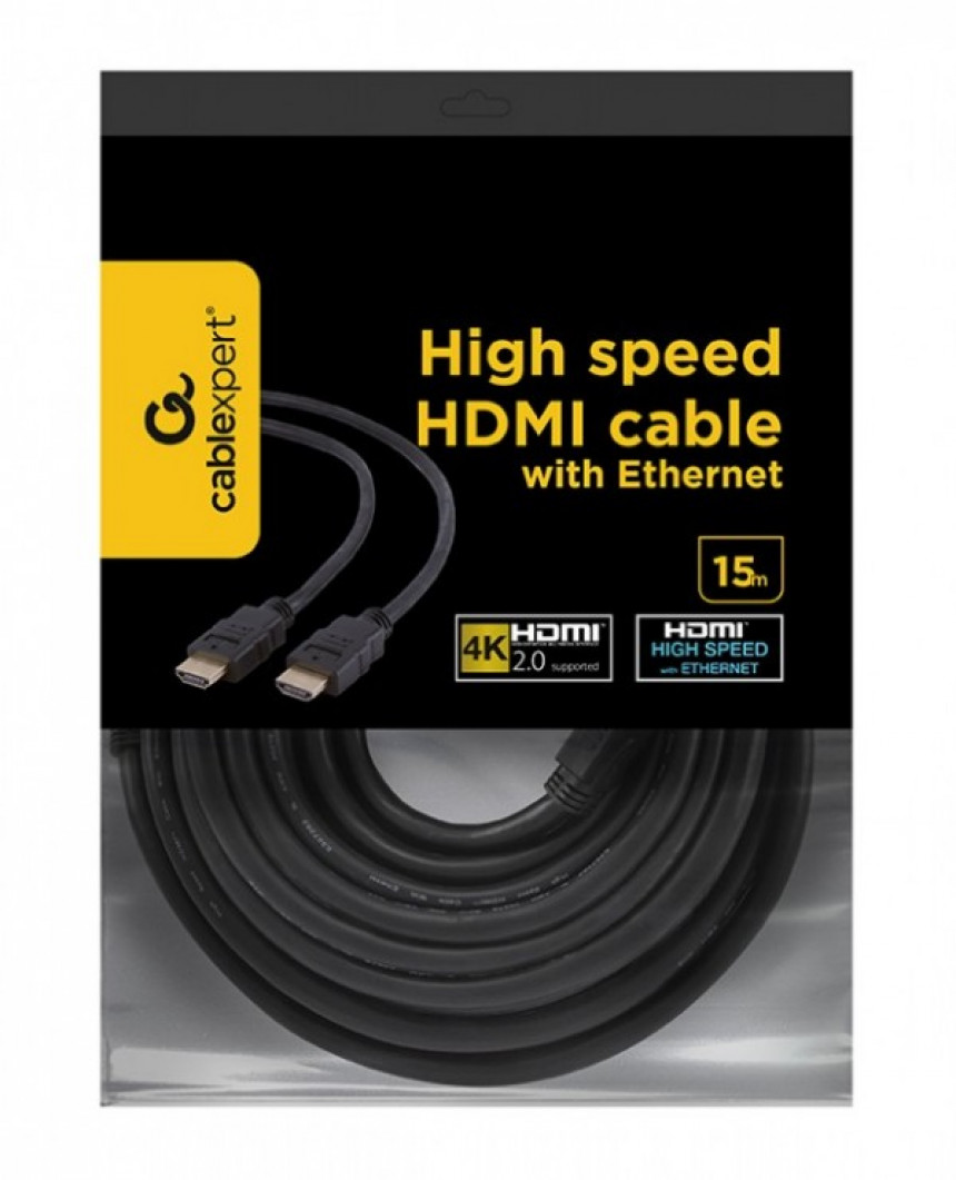 CC-HDMI4-15M Gembird HDMI kabl v.1.4 ethernet support 3D/4K TV 15m 2484