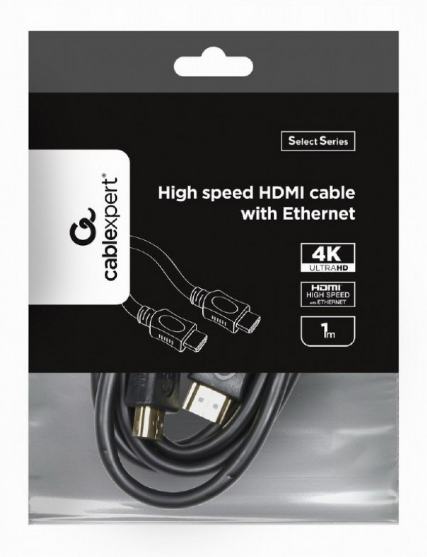 CC-HDMI4L-1M Gembird HDMI kabl v.2.0 ethernet support 3D/4K TV 1m FO 2587