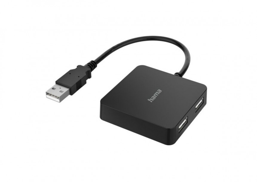 HAMA Hama USB HUB 2.0, 4 porta, 480 Mbit/s, crni