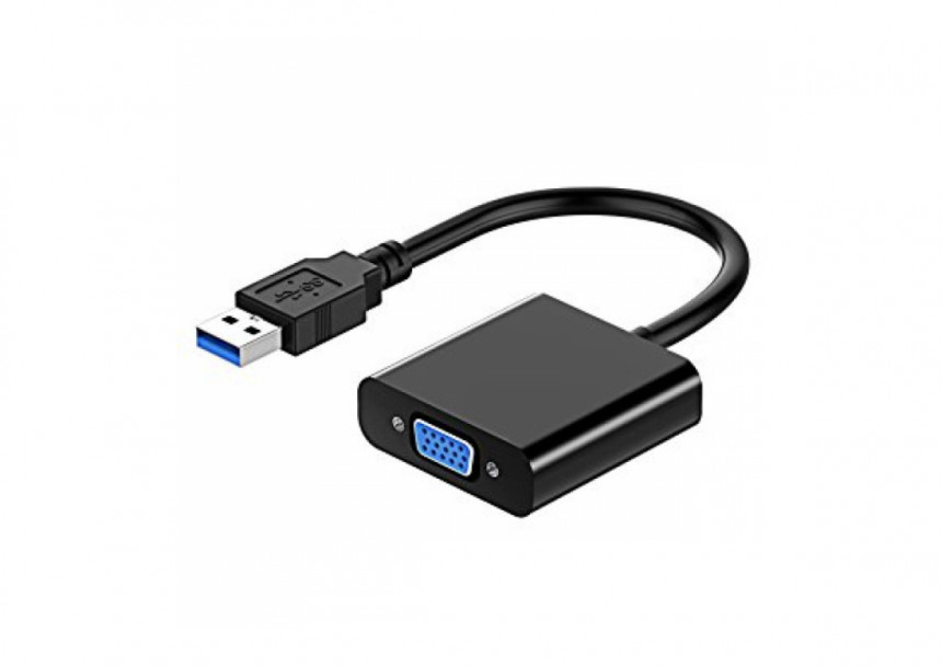 Adapter-konvertor USB 3.0 tip (M) - VGA (F) crni