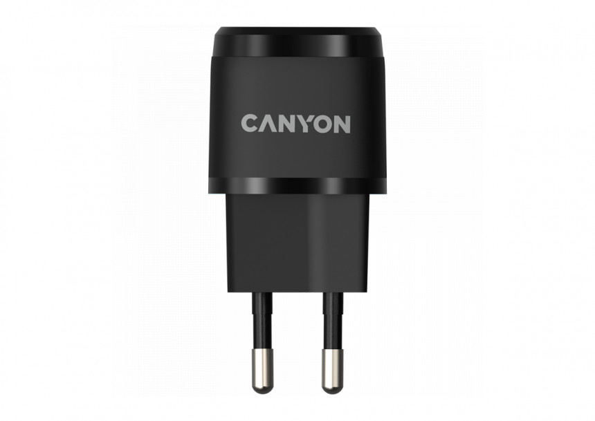CANYON H-20-05, PD 20W Input: 100V-240V, Output: 1 port charge: USB-C:PD 20W (5V3A/9V2.22A/12V1.66A) , Eu plug, Over- Voltage , over-heated, over-current and short circuit protection Compliant wit...