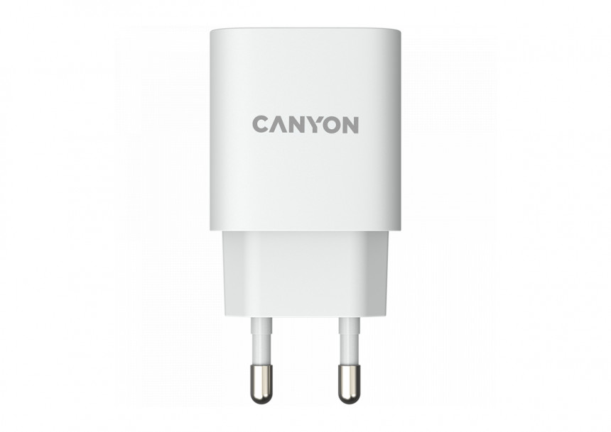 CANYON H-20-04, PD 20W/QC3.0 18W WALL Charger with 1-USB A+ 1-USB-C Input: 100V-240V, Output: 1 port charge: USB-C:PD 20W (5V3A/9V2.22A/12V1.67A) , USB-A:QC3.0 18W (5V3A/9V2.0A/12V1.5A), 2 port ch...
