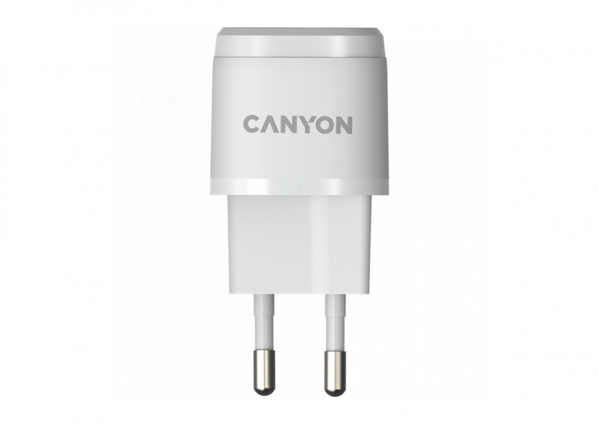 CANYON H-20-05, PD 20W Input: 100V-240V, Output: 1 port charge: USB-C:PD 20W (5V3A/9V2.22A/12V1.66A) , Eu plug, Over- Voltage , over-heated, over-current and short circuit protection Compliant wit...