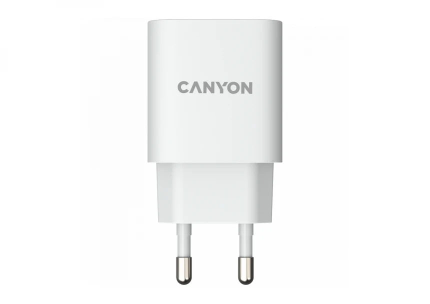 CANYON H-20, PD 20W Input: 100V-240V, Output: 1 port charge: USB-C:PD 20W (5V3A/9V2.22A/12V1.67A) , Eu plug, Over- Voltage , over-heated, over-current and short circuit protection Compliant with C...