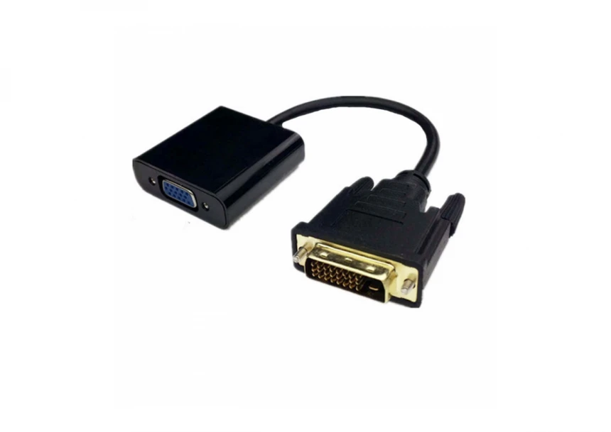 E-Green Adapter - Konvertor DVI-D (24+1) Dual Link (M) - VGA (F) crni