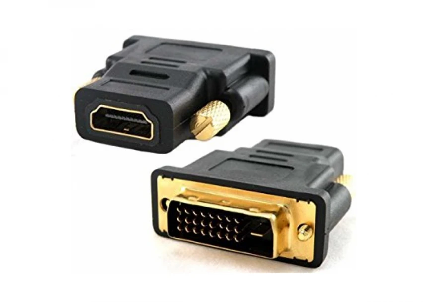 E-Green Adapter DVI-D (24+1) Dual Link (M) - HDMI (F) crni