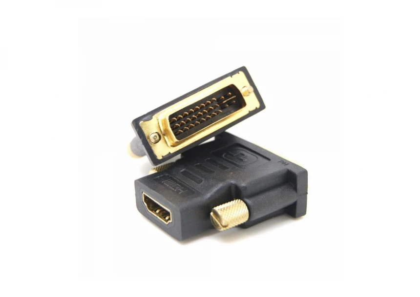 E-Green Adapter DVI-I (24+5) Dual Link (M) - HDMI (F) crni