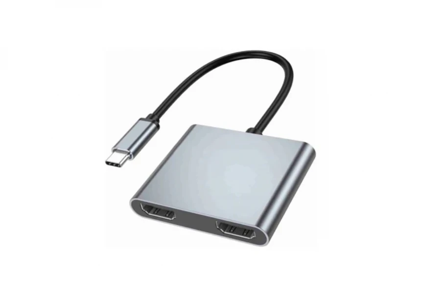 FAST ASIA Adapter-konvertor TIP C na 2xHDMI 4K+USB 3.0+TIP C