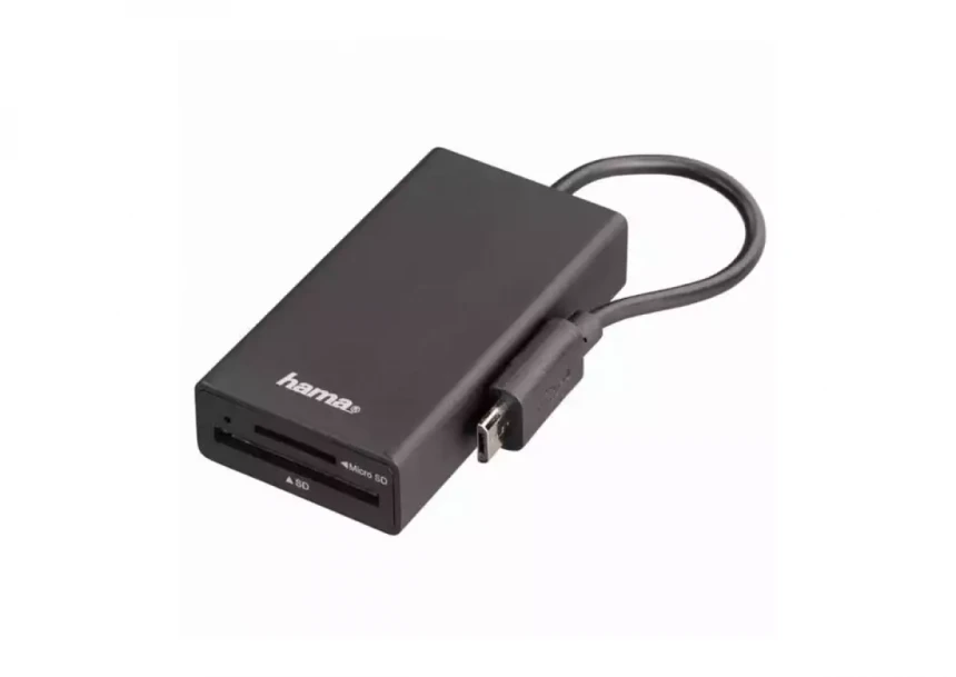 USB HUB 2.0 OTG Hama Micro USB+adapter USB A Čitač kartica za telefon/tab/PC
