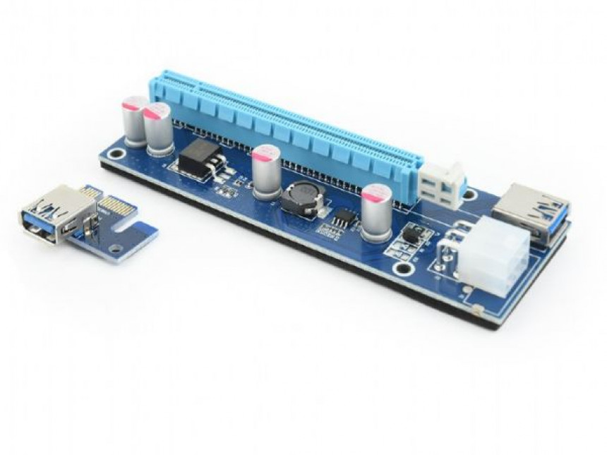 RC-PCIEX-03 Gembird PCI-Express riser add-on card, PCI-ex 6-pin power connector 19804
