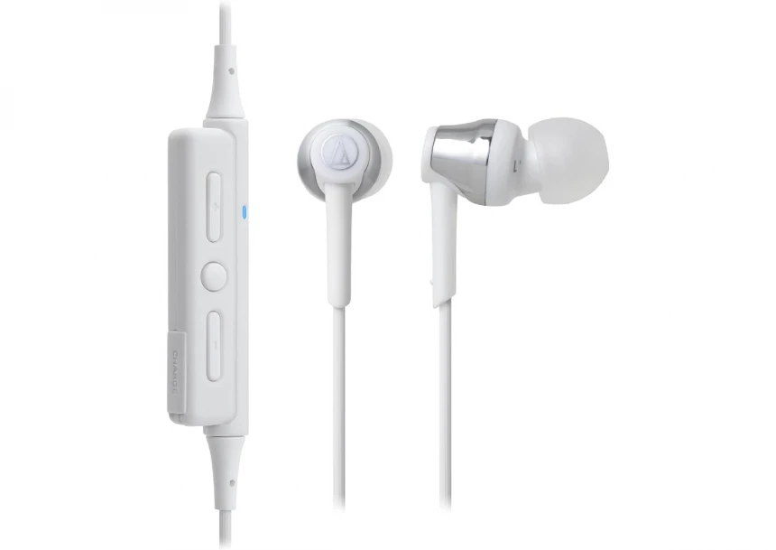 AudioTechnica ATHCKR35BTSV Wireless InEar Headphones Silver White