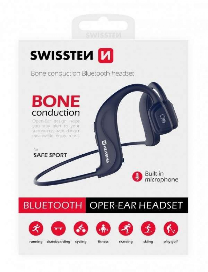 Swissten Bluetooth slušalice Bone plava