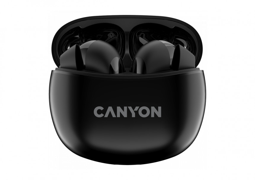 CANYON TWS-5, Bluetooth headset, with microphone, BT V5.3 JL 6983D4, Frequence Response:20Hz-20kHz, battery EarBud 40mAh*2+Charging Case 500mAh, type-C cable length 0.24m, size: 58.5*52.91*25.5mm,...