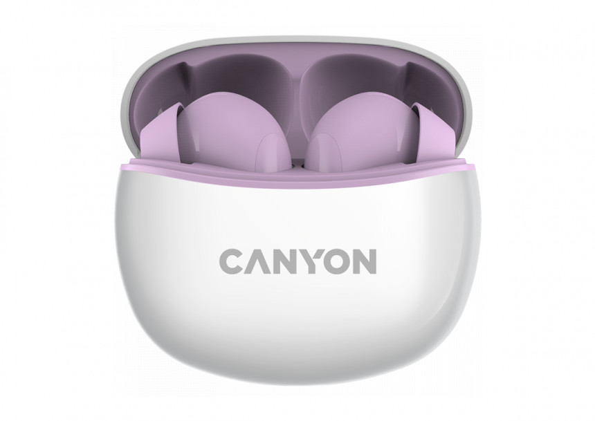 Canyon TWS-5 Bluetooth headset, with microphone, BT V5.3 JL 6983D4, Frequence Response:20Hz-20kHz, battery EarBud 40mAh*2+Charging Case 500mAh, type-C cable length 0.24m, size: 58.5*52.91*25.5mm, ...
