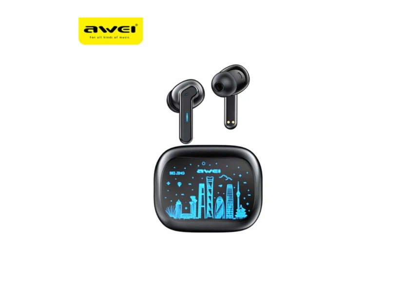 Awei Bluetooth Slušalice Bubice T53 ANC, crne