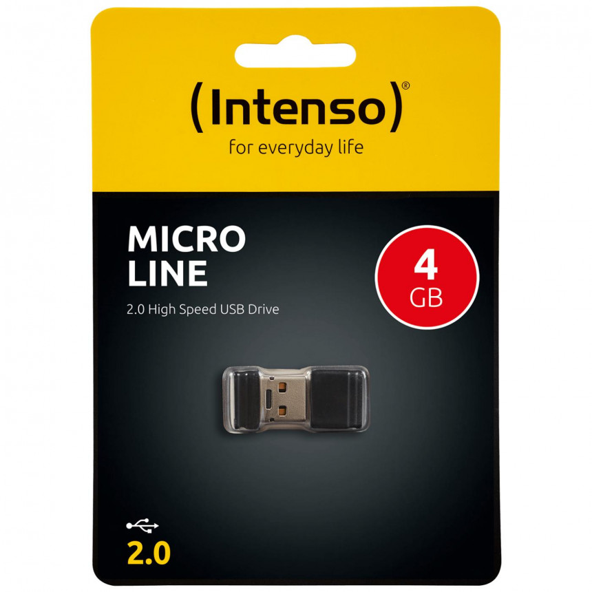 (Intenso) USB Flash drive 4GB Hi-Speed USB 2.0, Micro Line - ML4