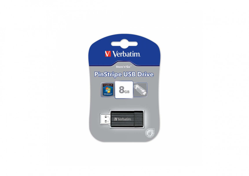 Flash USB 8GB Verbatim 2.0 PinStripe