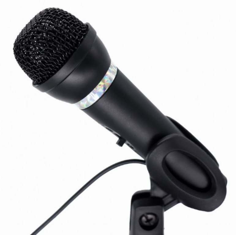 MIC-D-04 Gembird kondenzatorski mikrofon sa stalkom 3,5mm, black 39422