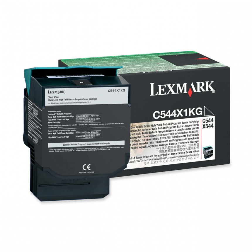 Toner Lexmark C544X1KG Black , Extra High - C544, C546, X544, X546, X548
