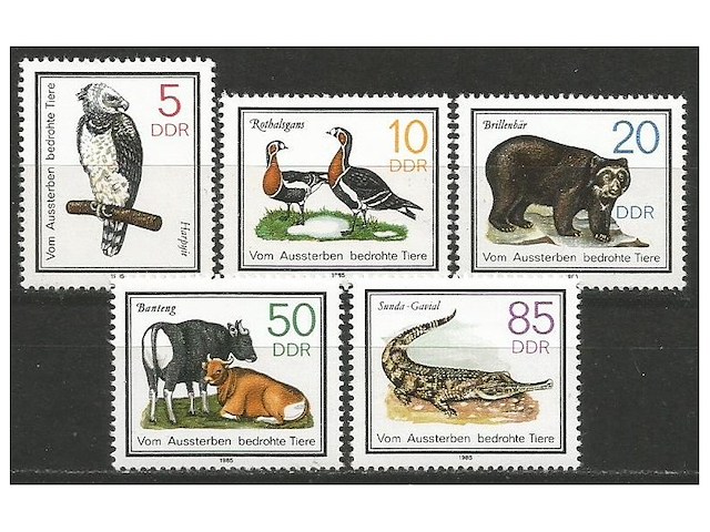 DDR,Fauna 1985.,čisto