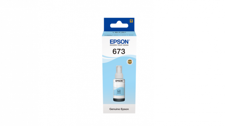 Epson T6735 EcoTank Light Cyan ink bottle
