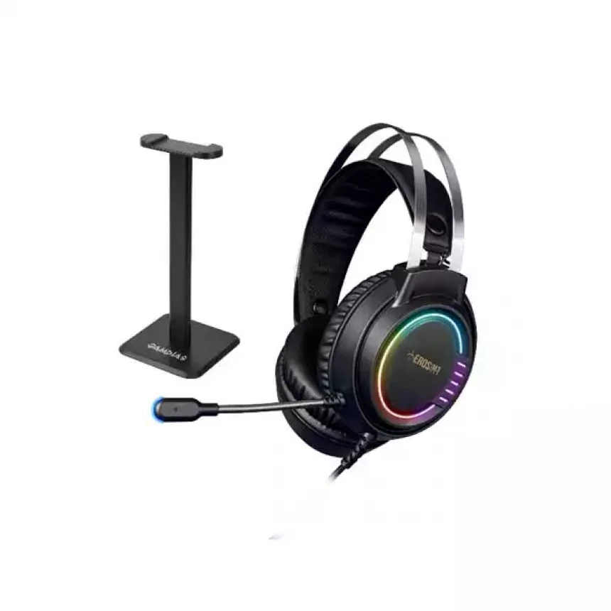 Slušalice sa mikrofonom + postolje Gamdias Eros M3 Elite RGB/USB